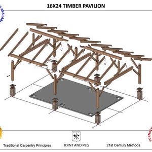 16x24 Gable Timber Frame Plan - Etsy
