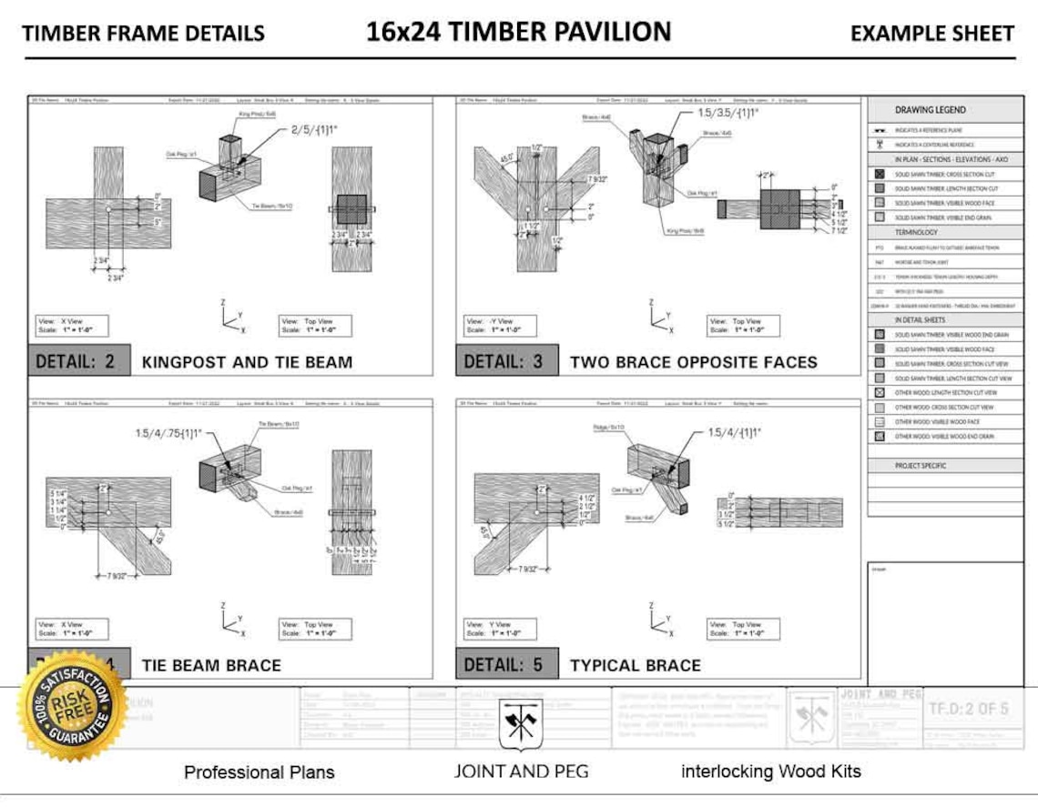 16x24 Gable Timber Frame Plan - Etsy