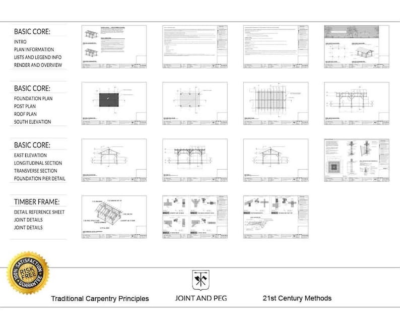 16x24 Gable Timber Frame Plan - Etsy