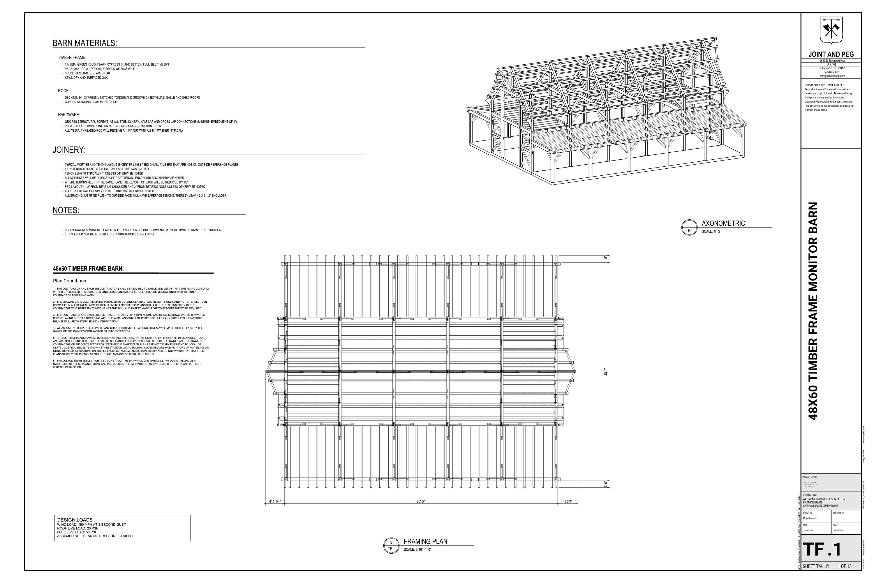 48x60 Monitor Timber Frame Barn Plan - Etsy