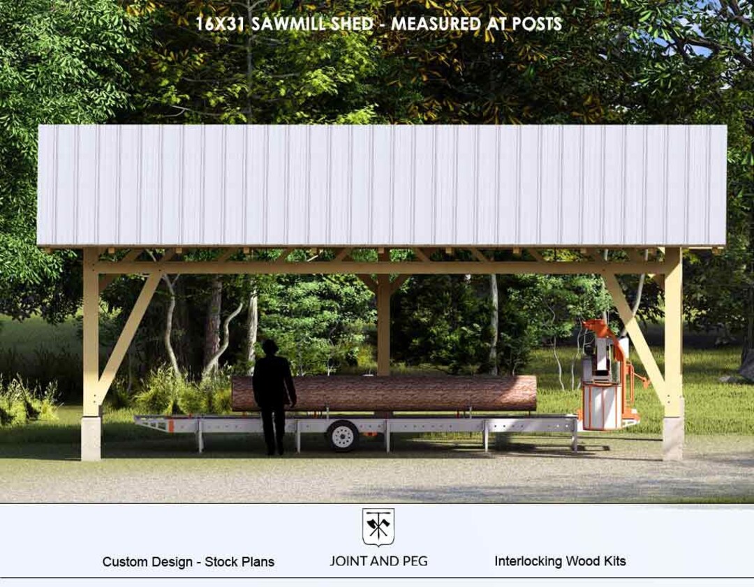 16x31 Sawmill Shed Plan - Etsy