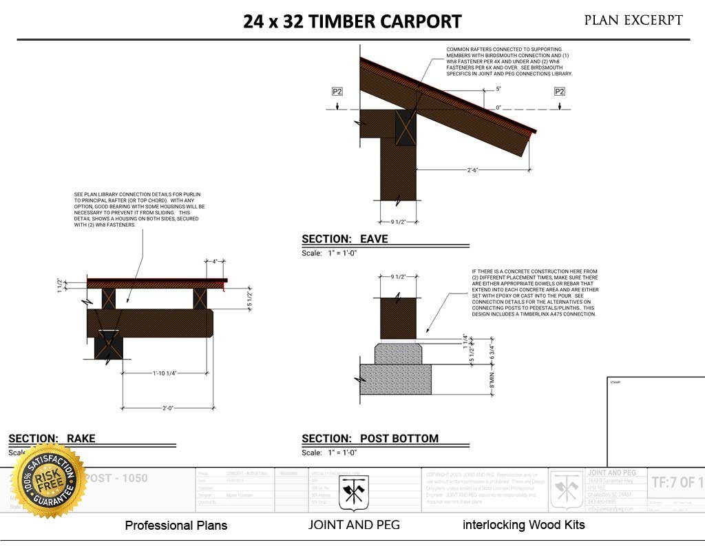 24x32 Timber Frame Carport - Etsy
