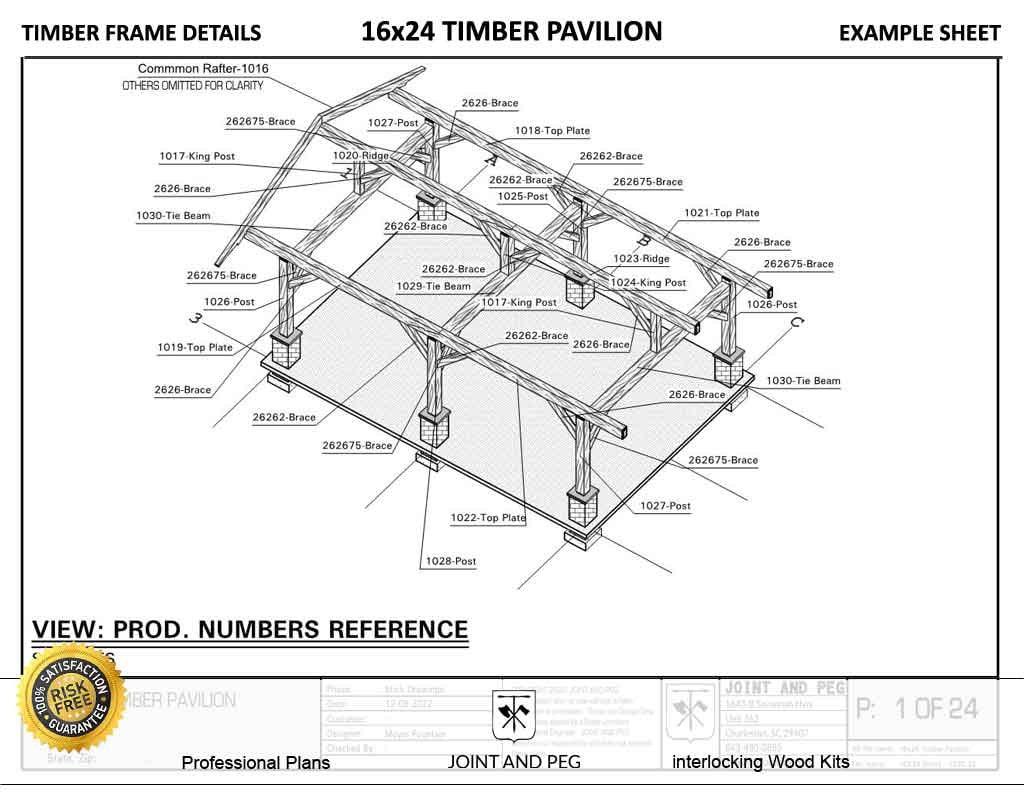 16x24 Gable Timber Frame Plan - Etsy