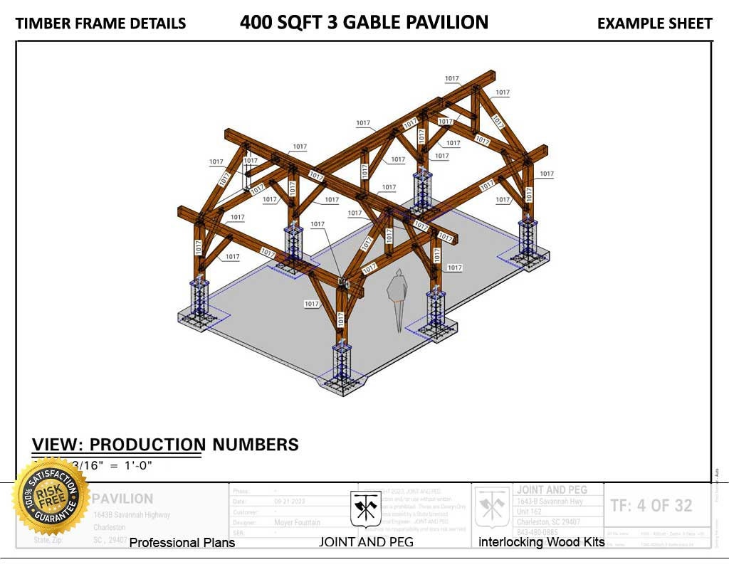 3 Gable Timber Pavilion - Etsy