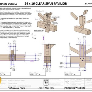 24X16 Clear Span Pavilion Plan - Etsy
