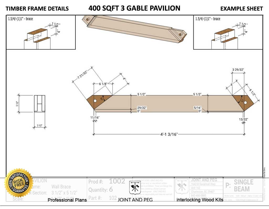 3 Gable Timber Pavilion - Etsy