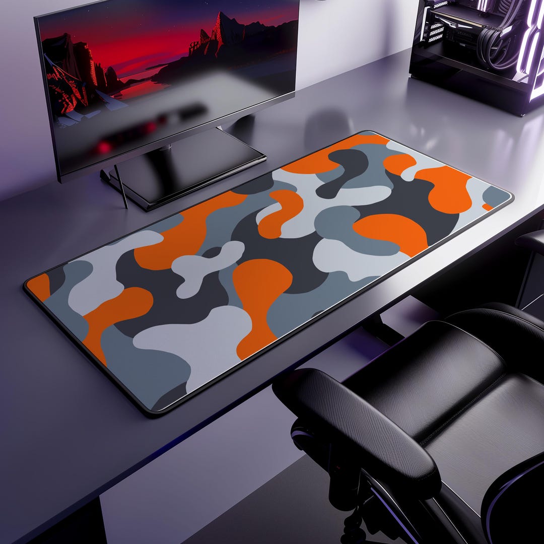 Camouflage Desk Mat: Military Gaming Mouse Pad - Modern Office Decor - Etsy
