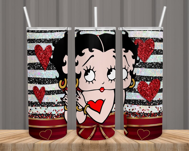 Betty Boop PNG, 20oz Betty Tumbler Wrap, Betty Boop Tumbler PNG, 90's ...