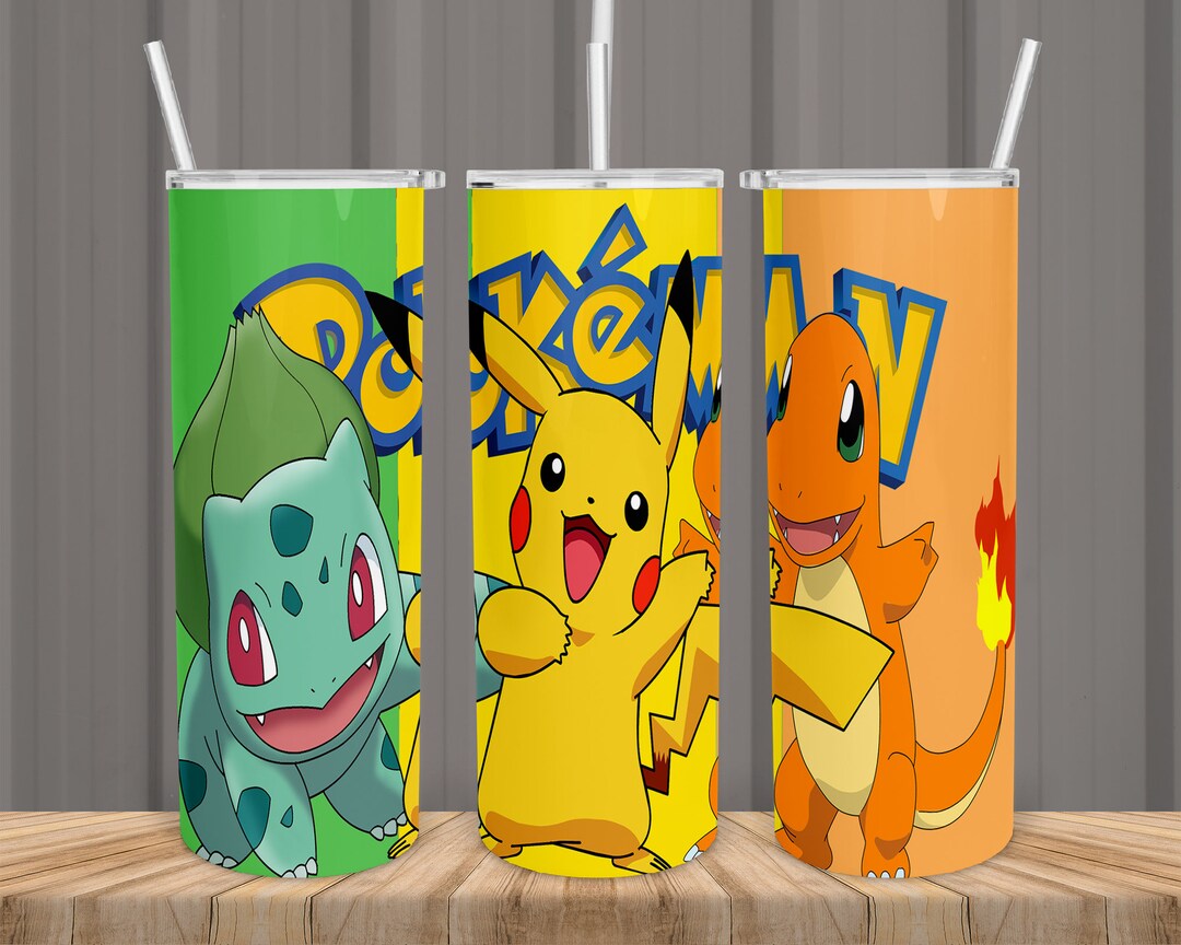 Pokemon Png, 20oz Pokemon Tumbler Png, Pokemon Tumbler Wrap, Kids ...