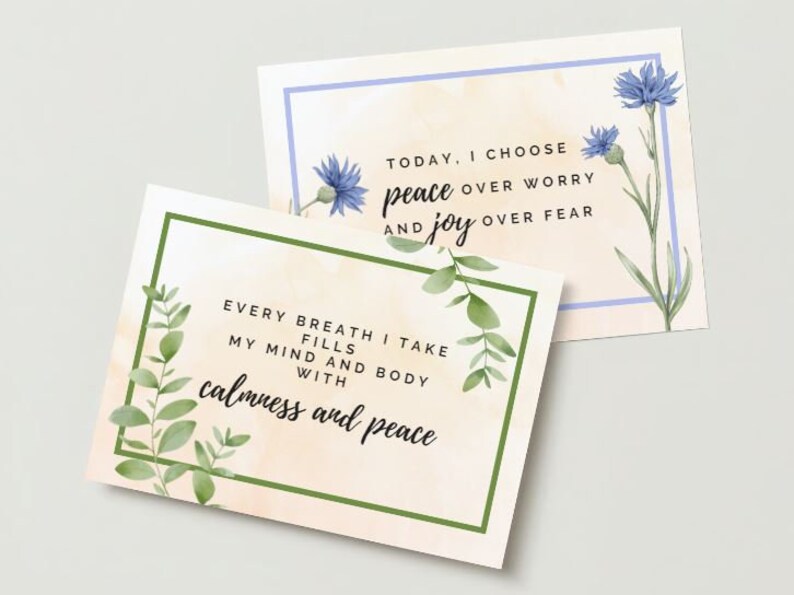 Affirmation Cards, Self Love, Wellbeing, Mental Health, Positive Flash ...