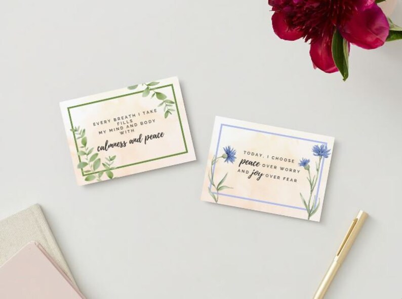 Affirmation Cards, Self Love, Wellbeing, Mental Health, Positive Flash ...