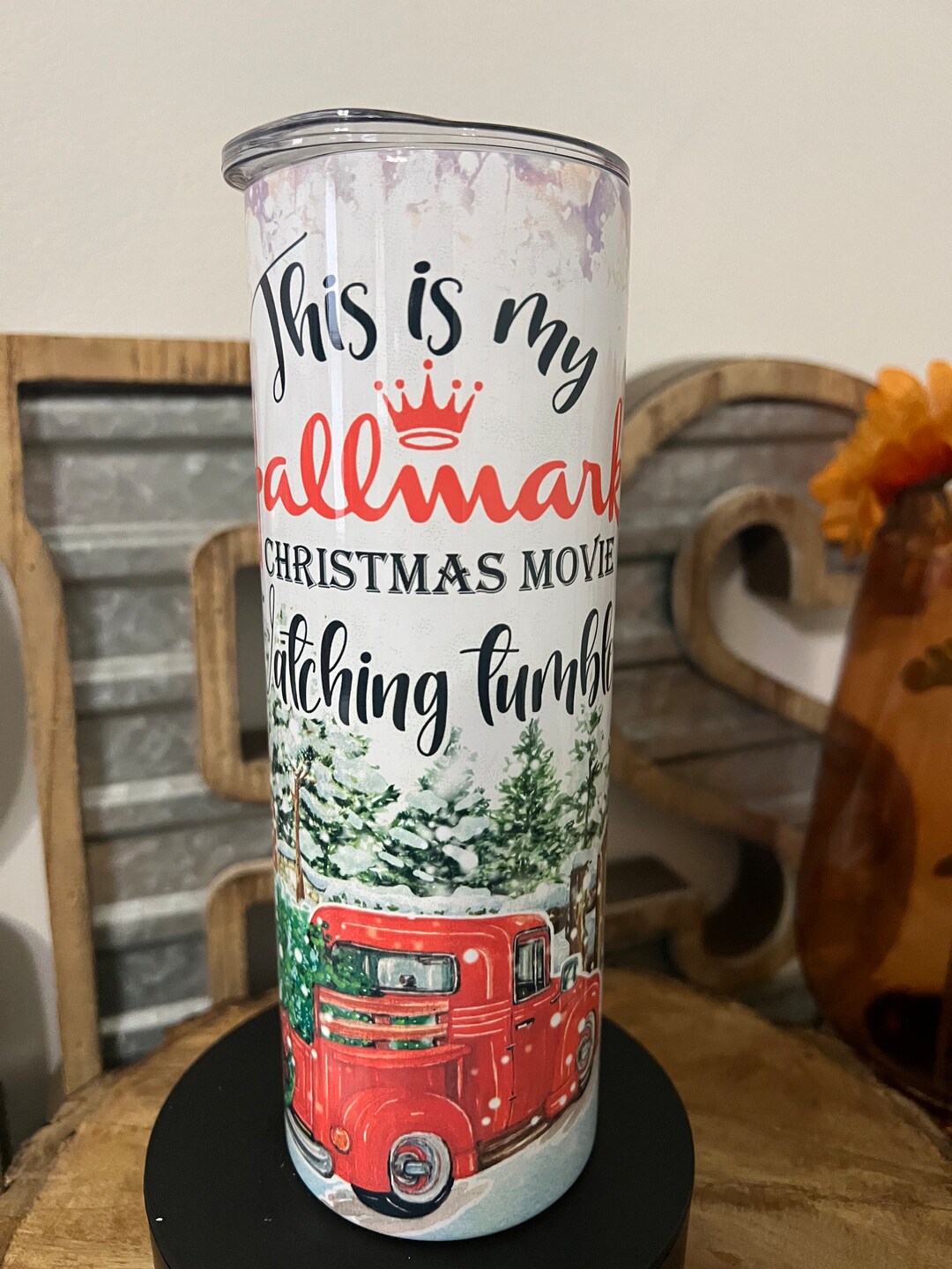 Hallmark Christmas Movie Tumbler, Personalized Cups, Christmas Movie ...