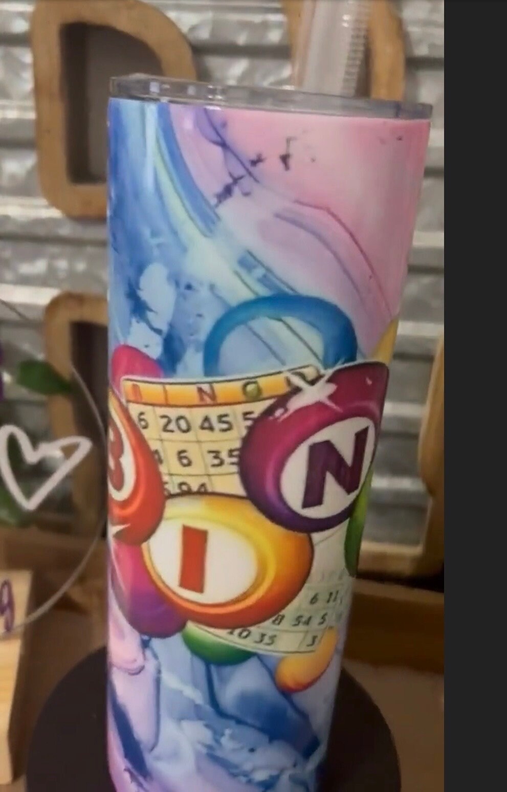 Bingo 20oz Tumbler Personalized Tumblers Bingo Cups Bingo - Etsy