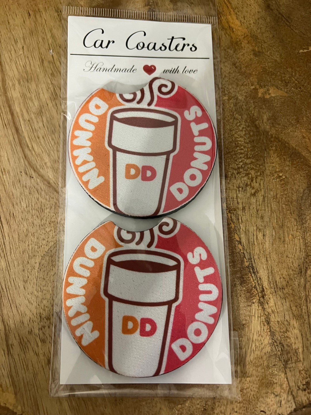 Dunkin Donuts Car Cup Coasters, Personalized Coasters, Dunkin Lovers ...