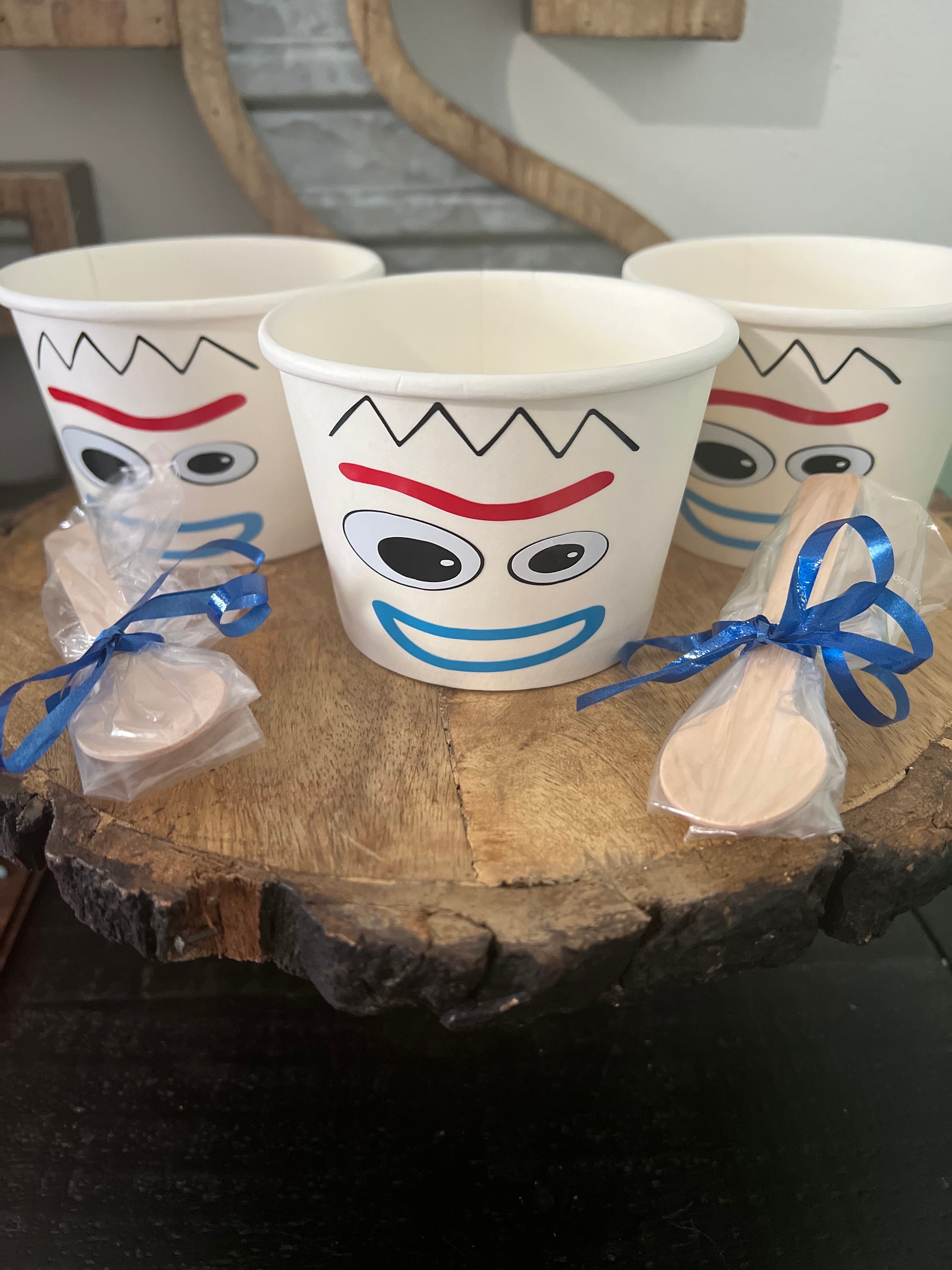 Toy Story Party, Forky Ice Cream Cups, Forky Cups, Toy Story Favors ...