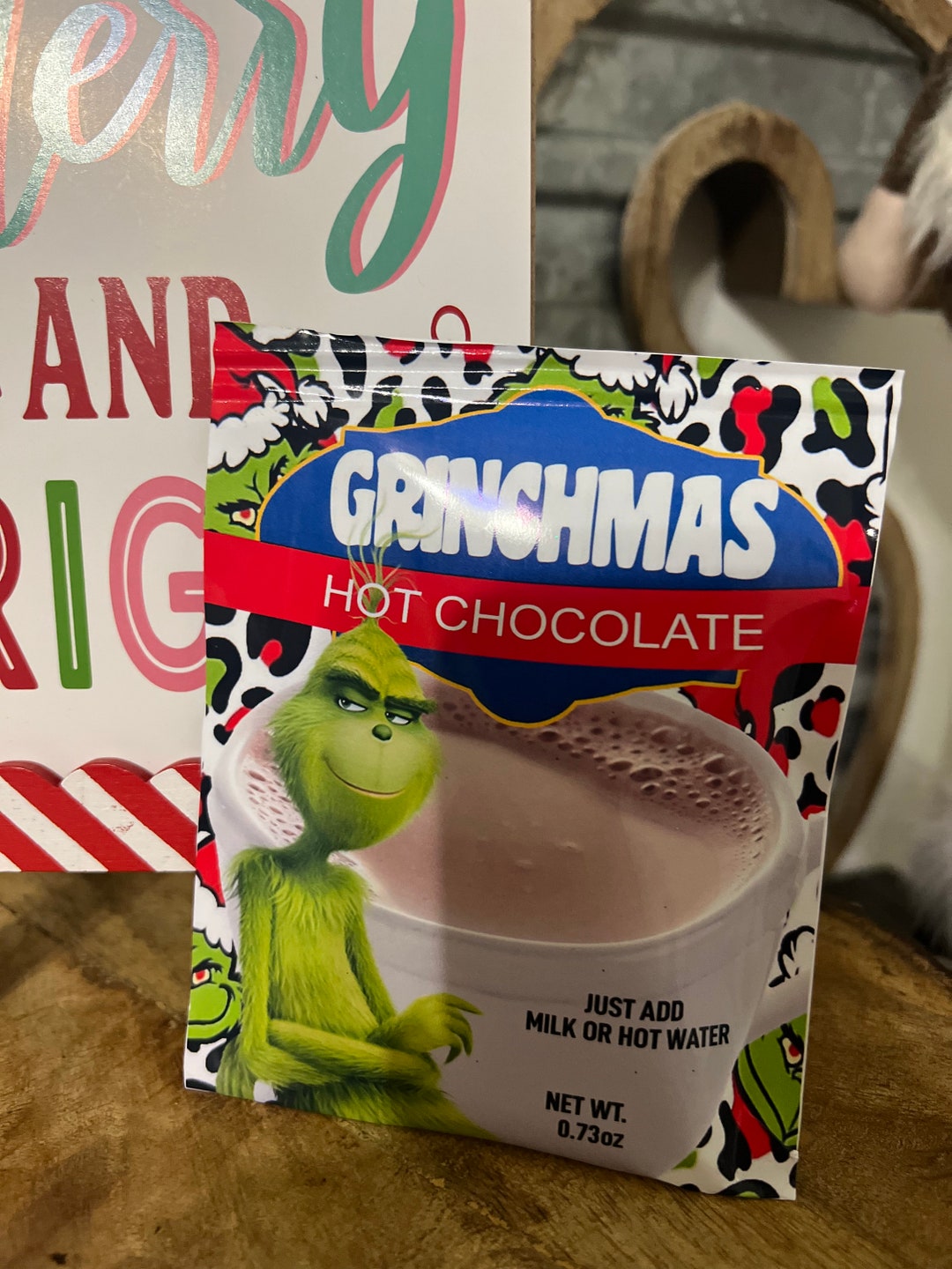 Grinchmas Hot Chocolate Packets, Grinchmas Hot Cocoa, Customized Hot Cocoa Packets - Etsy