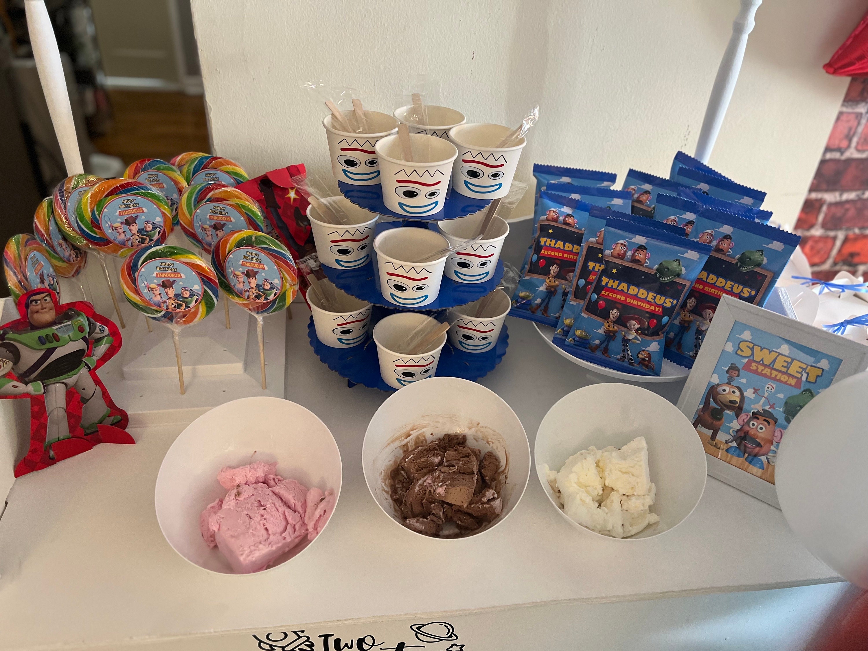 Toy Story Party, Forky Ice Cream Cups, Forky Cups, Toy Story Favors ...