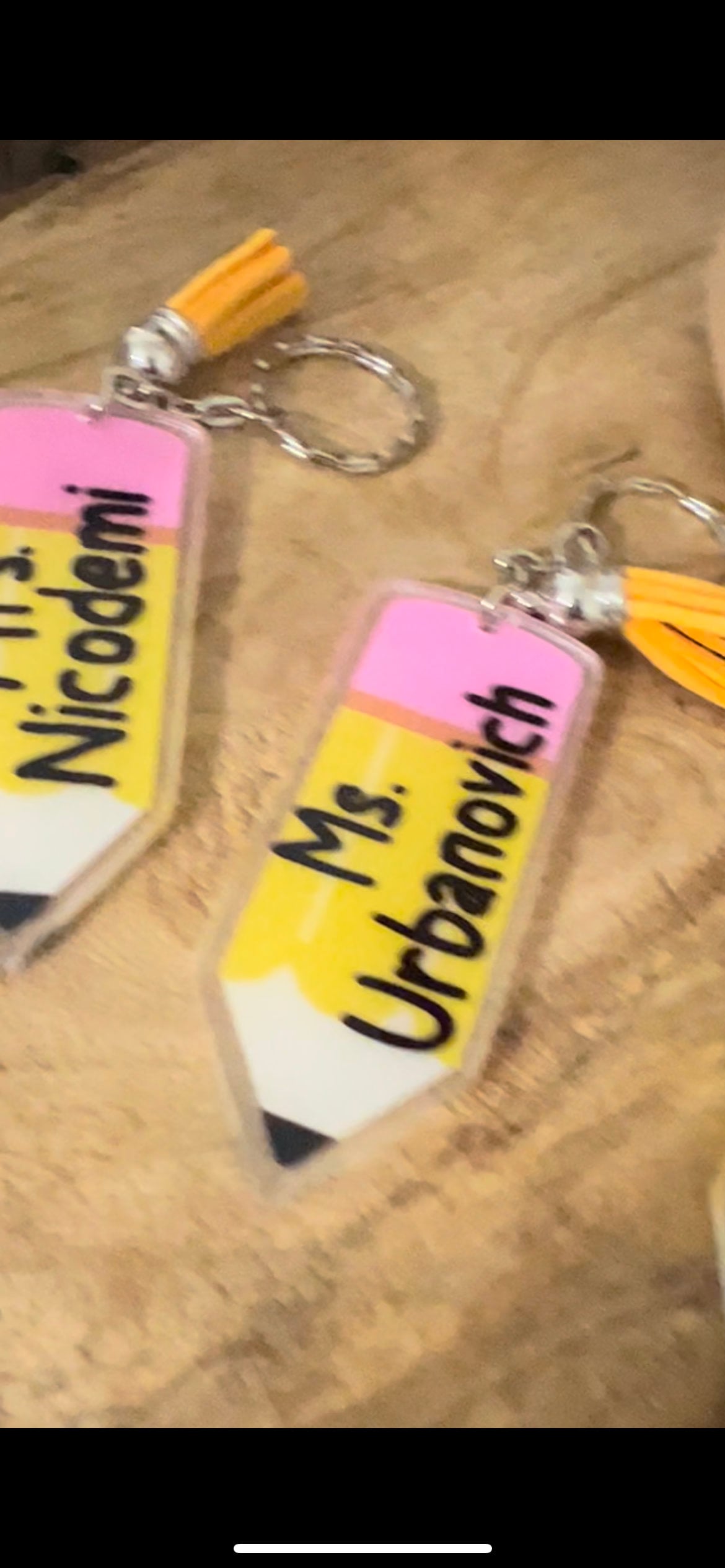 Personalized Teacher Pencil Keychains, Teacher Gifts, Favorite Teacher ...