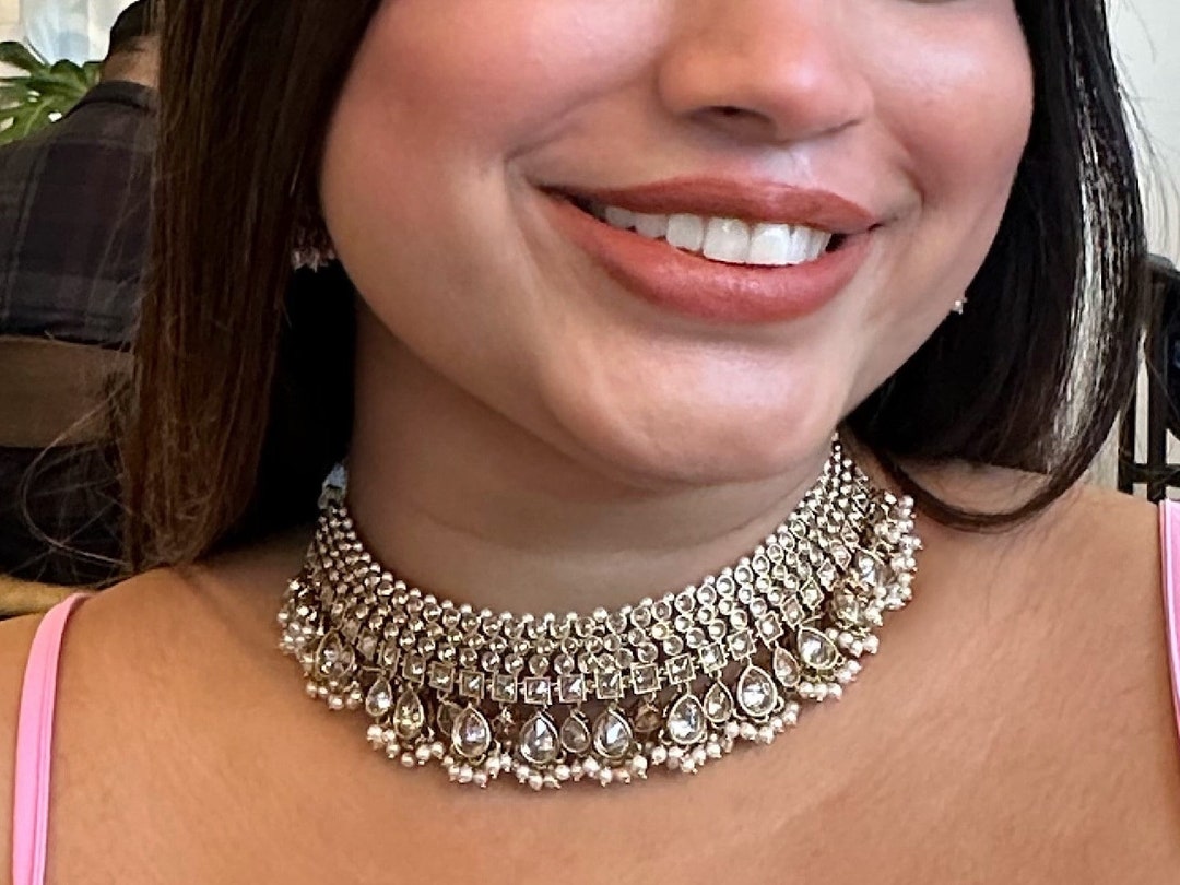 Indian Jewelry| Polki Kundan Set With Maang Tikka| Bollywood Jewelry ...