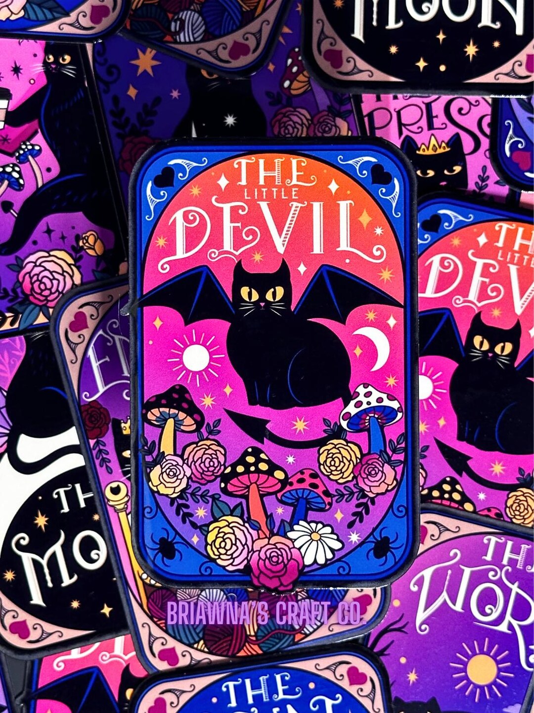 The Devil Tarot Card Vinyl Sticker - Waterproof & UV Resistant Crazy ...