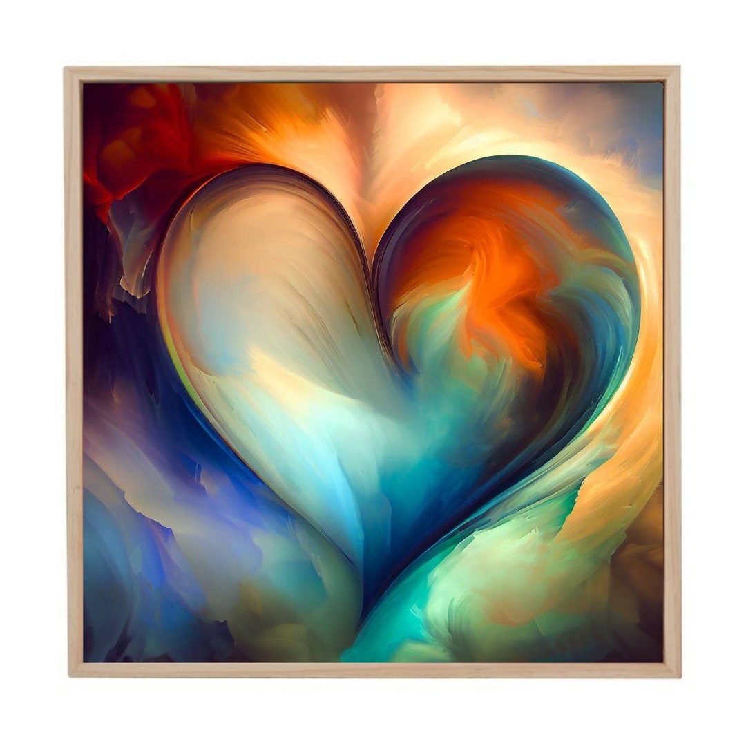 Heart of Art, High Quality Wood Frame 30x30cm, Ready to Hang, Free ...