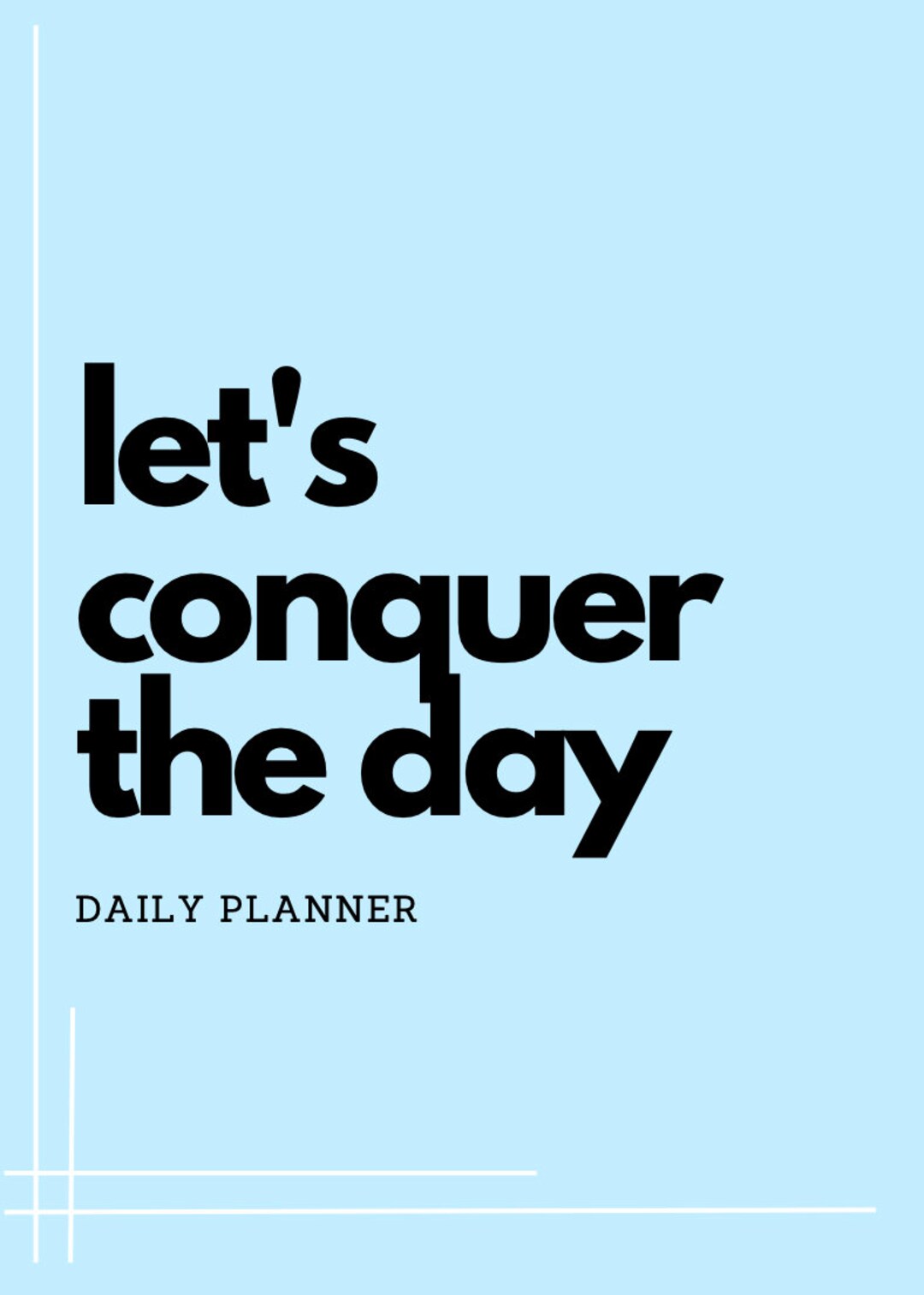 Let's Conquer the Day | Daily Planner | Blue - Etsy