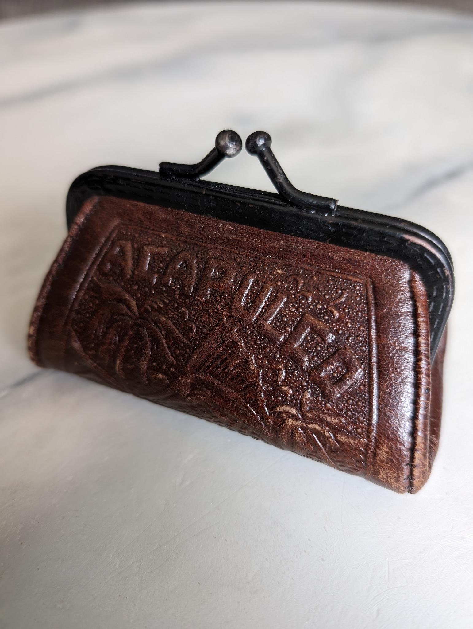 Mexican leather coin purse store