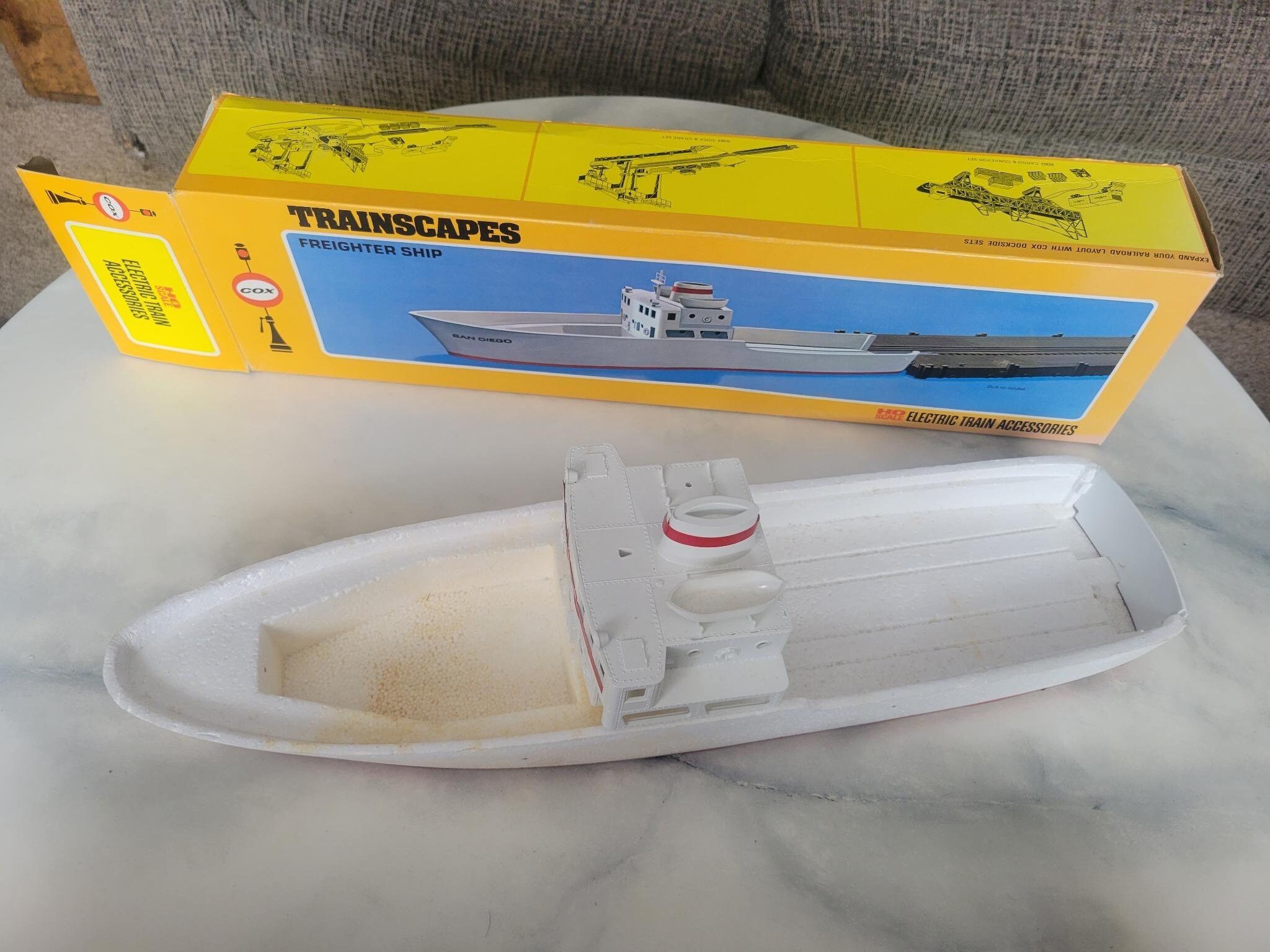 Vintage HO Scale Trainscapes Freighter Ship Etsy vintage-ho-scale-trainscapes-freighter-ship-etsy