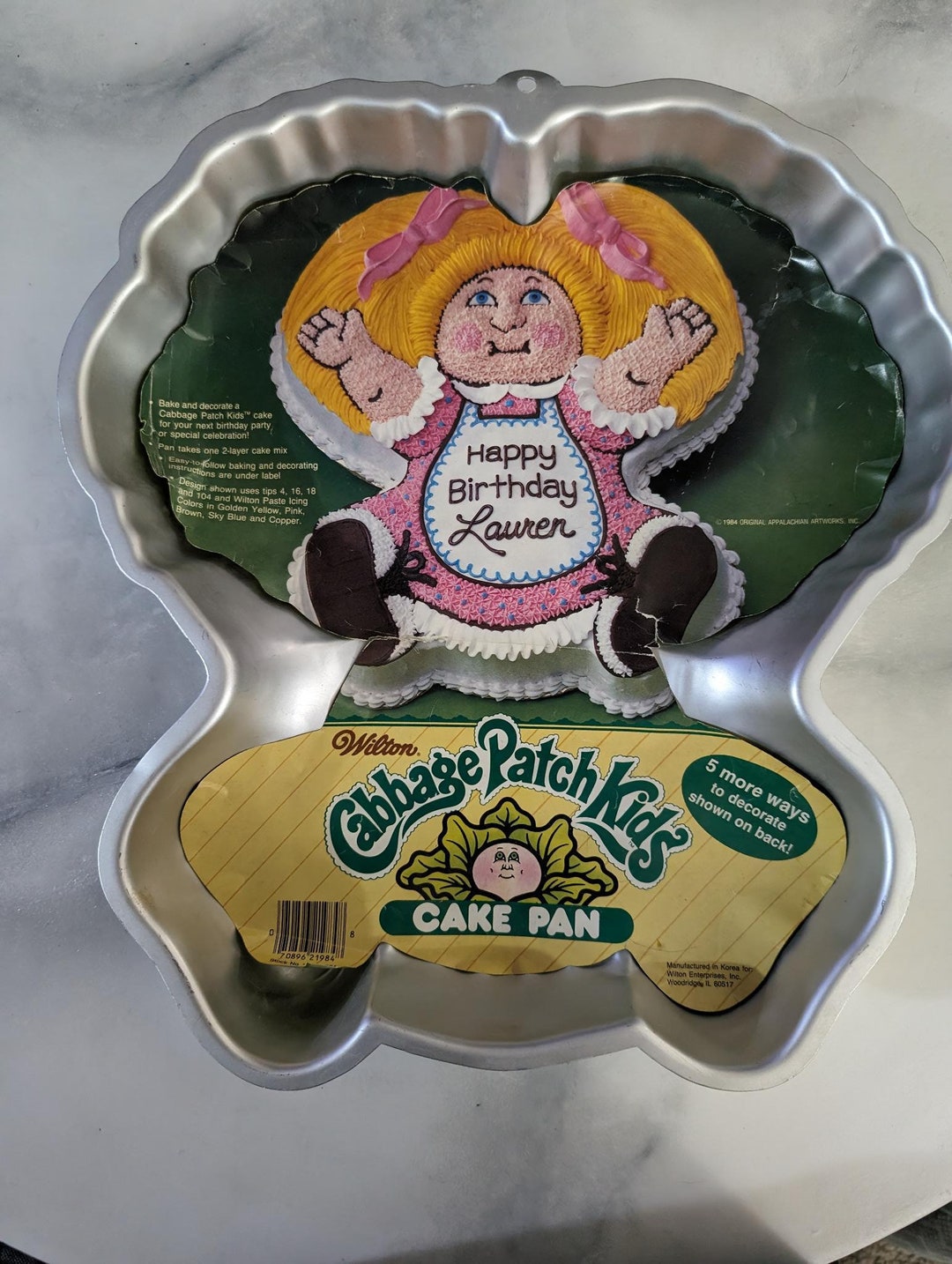 Vintage 1984 Cabbage Patch Kids Cake Pan - Nostalgic Baking Collectible ...