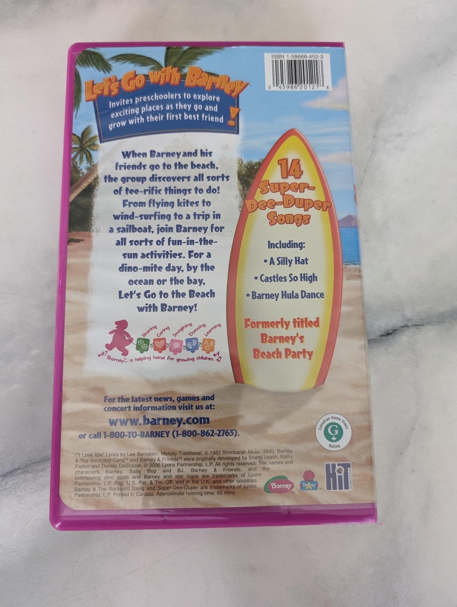 Barney Let's Go to the Beach VHS - Etsy