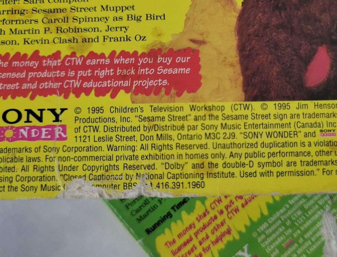Vintage 1995 Sesame Street VHS - Etsy