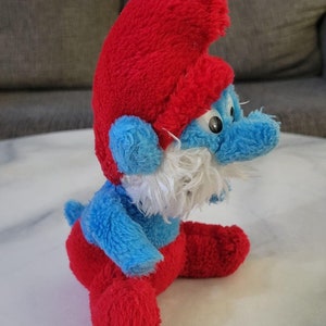 Vintage Papa Smurf Plush - Etsy