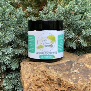 Natural Toothpaste 4oz Amber Glass Jar Whitening Remineralizing Paste ...