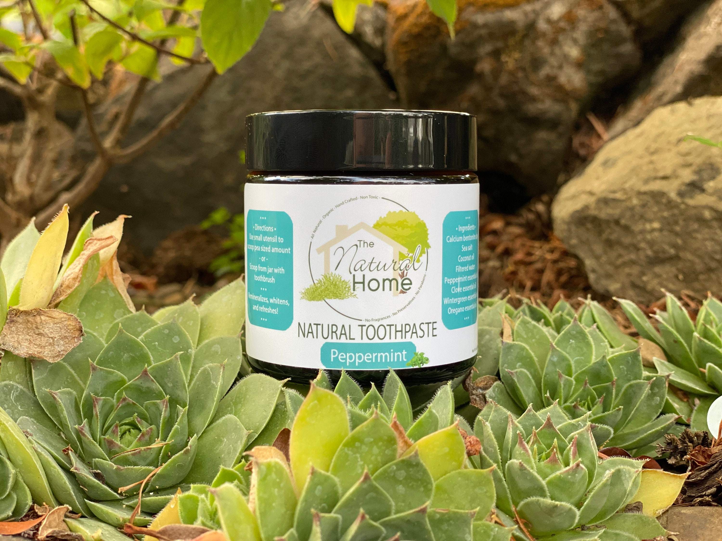 Natural Toothpaste 4oz Amber Glass Jar Whitening Remineralizing Paste ...