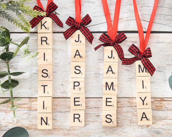 Custom Scrabble Letter Name Ornaments Christmas Ornament Timeless Gift ...