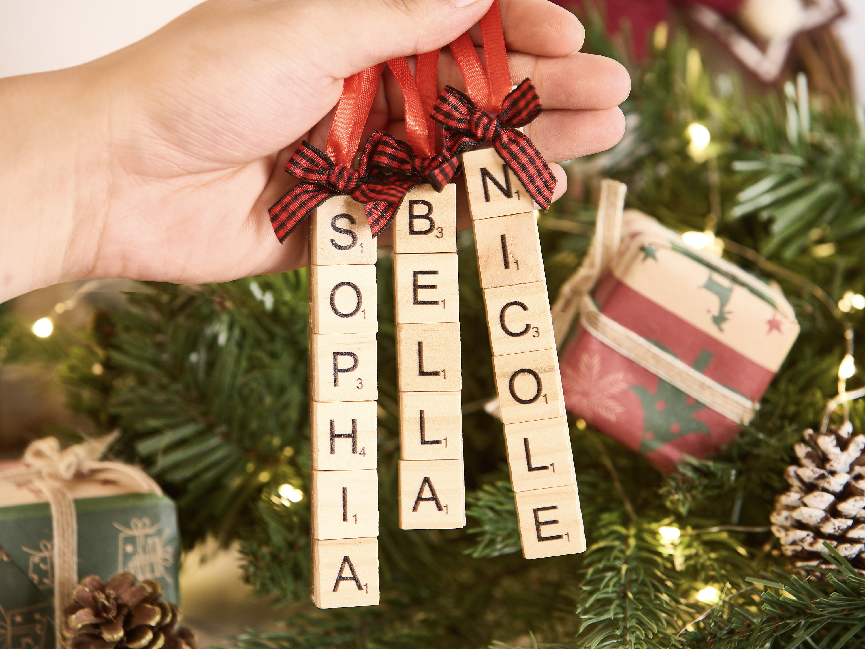 Custom Scrabble Letter Name Ornaments Christmas Ornament Timeless Gift ...