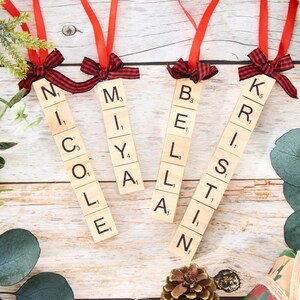 Custom Scrabble Letter Name Ornaments Christmas Ornament Timeless Gift ...