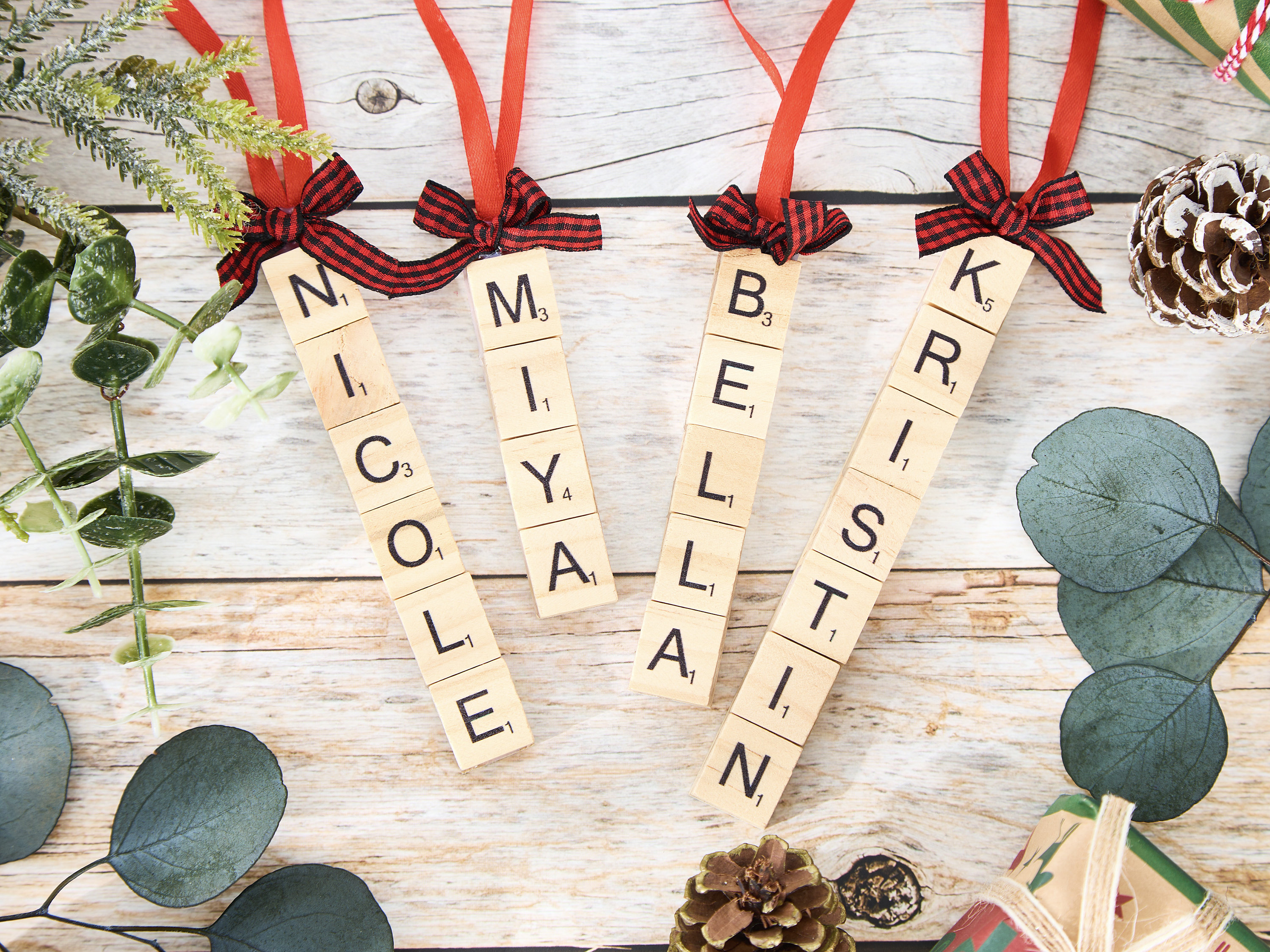 Custom Scrabble Letter Name Ornaments Christmas Ornament Timeless Gift ...