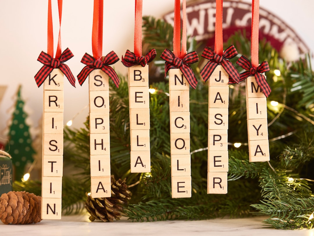 Custom Scrabble Letter Name Ornaments Christmas Ornament Timeless Gift ...