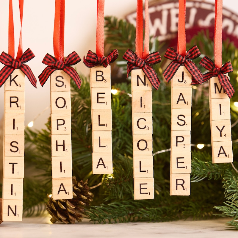 Scrabble Xmas Tree Decor - Etsy UK