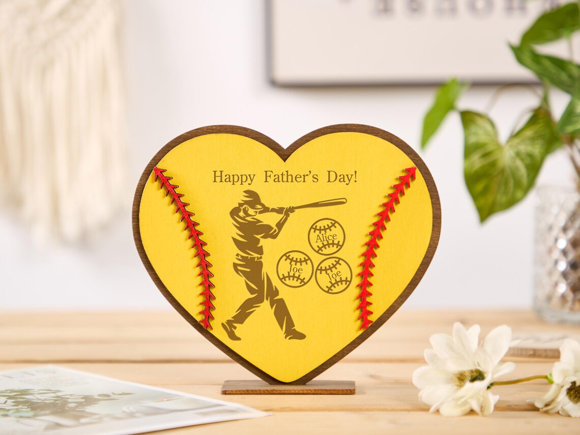 Custom Wooden Baseball Plaque,we Hit a Home Run Having You as Our Dad ...