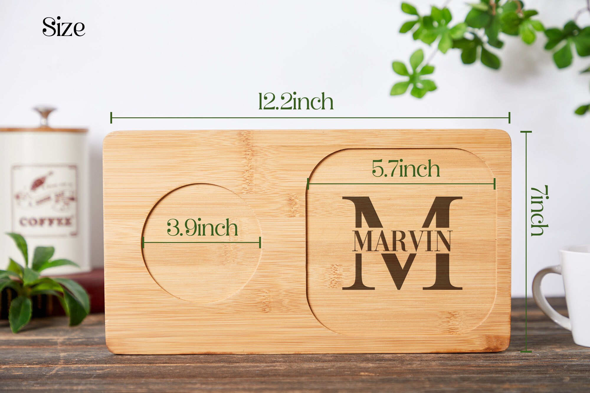 Wooden Tea & Biscuit Board Custom Coffee Board Serving Board Coffee and ...