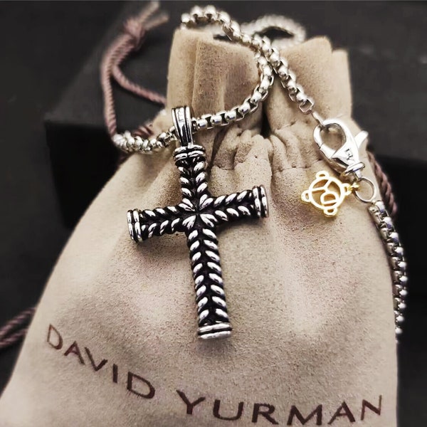 Mens David Yurman Cross Necklace - Etsy