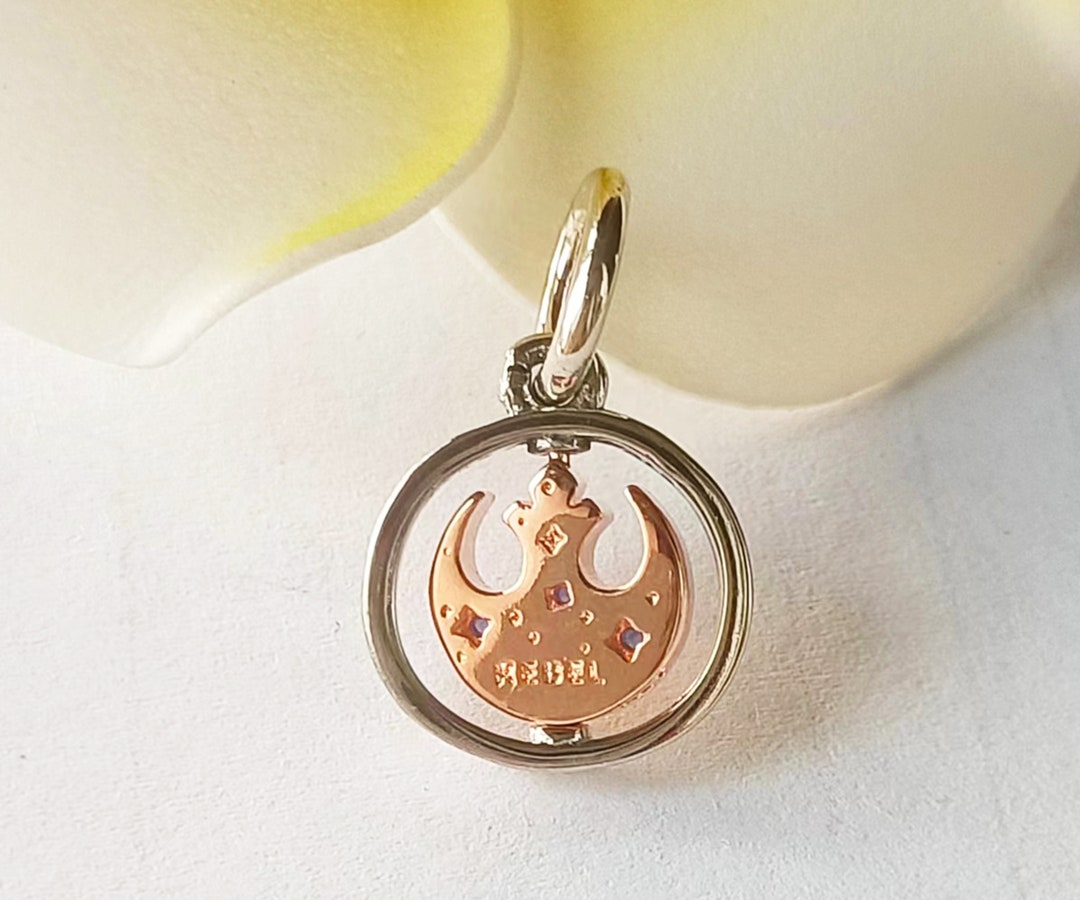 Pandora Rose Gold-plated Star Wars Rebel Alliance Symbol Spinning ...