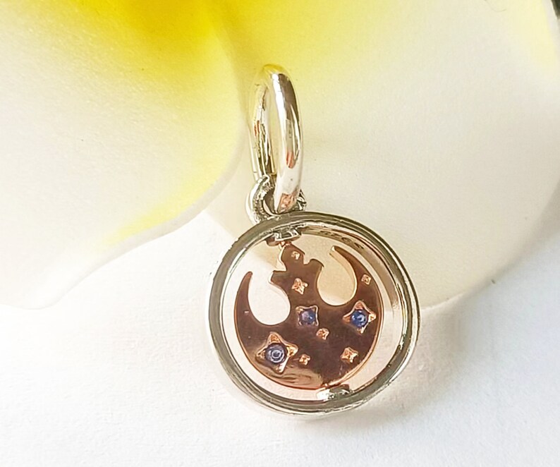 Pandora Rose Gold-plated Star Wars Rebel Alliance Symbol Spinning ...