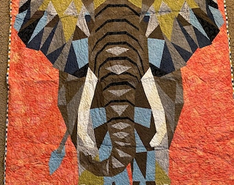 Elephant Abstractions Quilt, VC010, by Violet Craft - Etsy