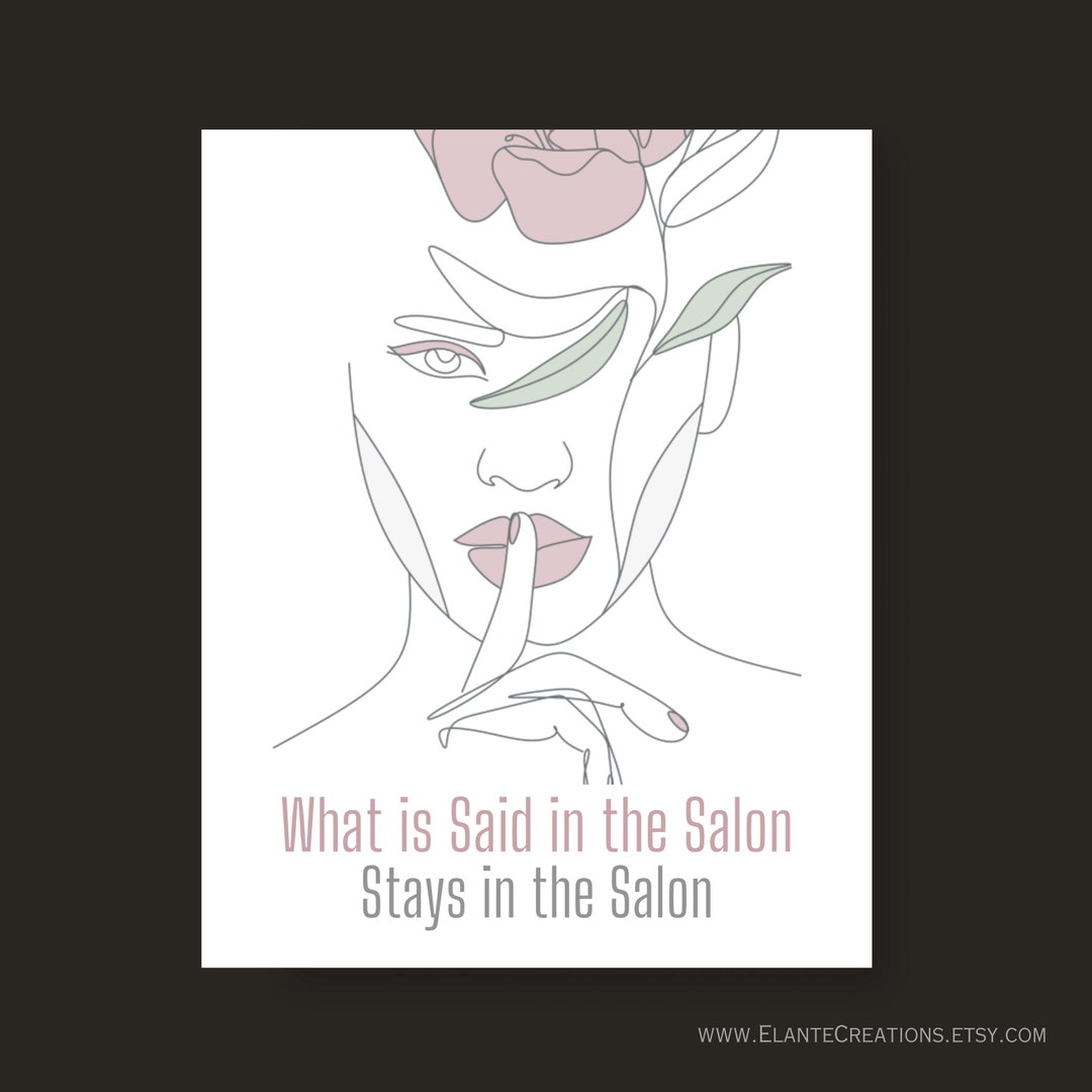 Salon Poster - Hair Salon - Beauty Salon Decor - Spa Business ...