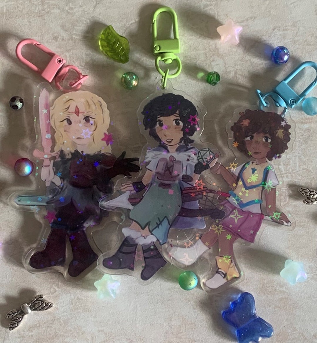 Amphibia Hanging Keychains, Sasha, Anne, and Marcy - Etsy