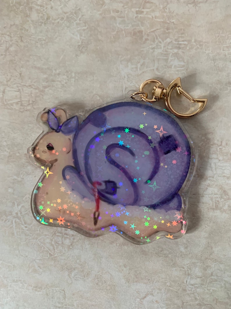 Ragatha Digital Circus Holographic Snail Keychains - Etsy