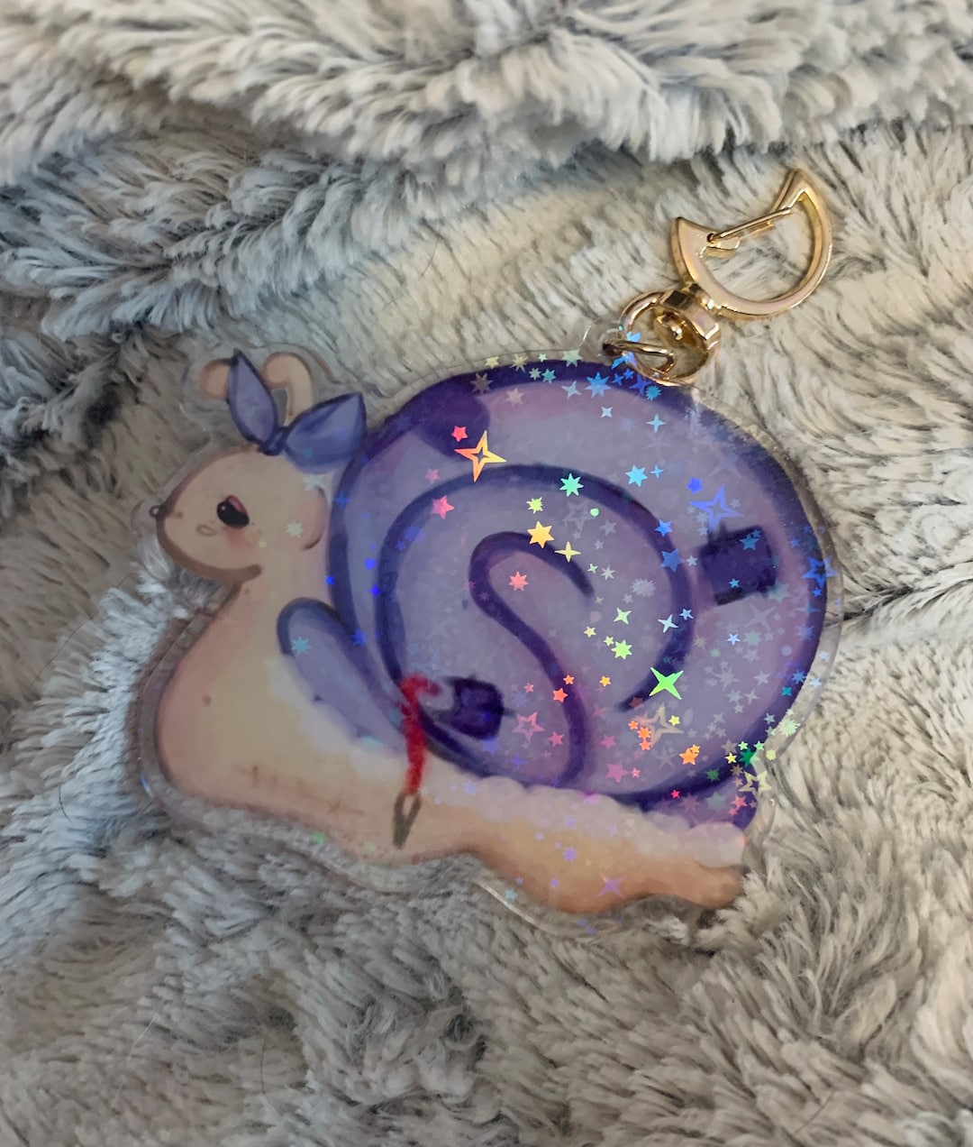 Ragatha Digital Circus Holographic Snail Keychains - Etsy